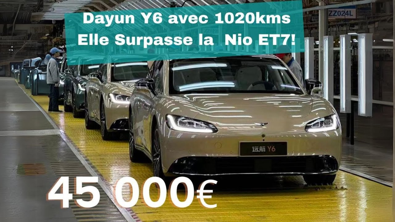 Dayun Y6: Elle éclipse la Nio ET7 avec ses 1020 km d'autonomie pour 45K€