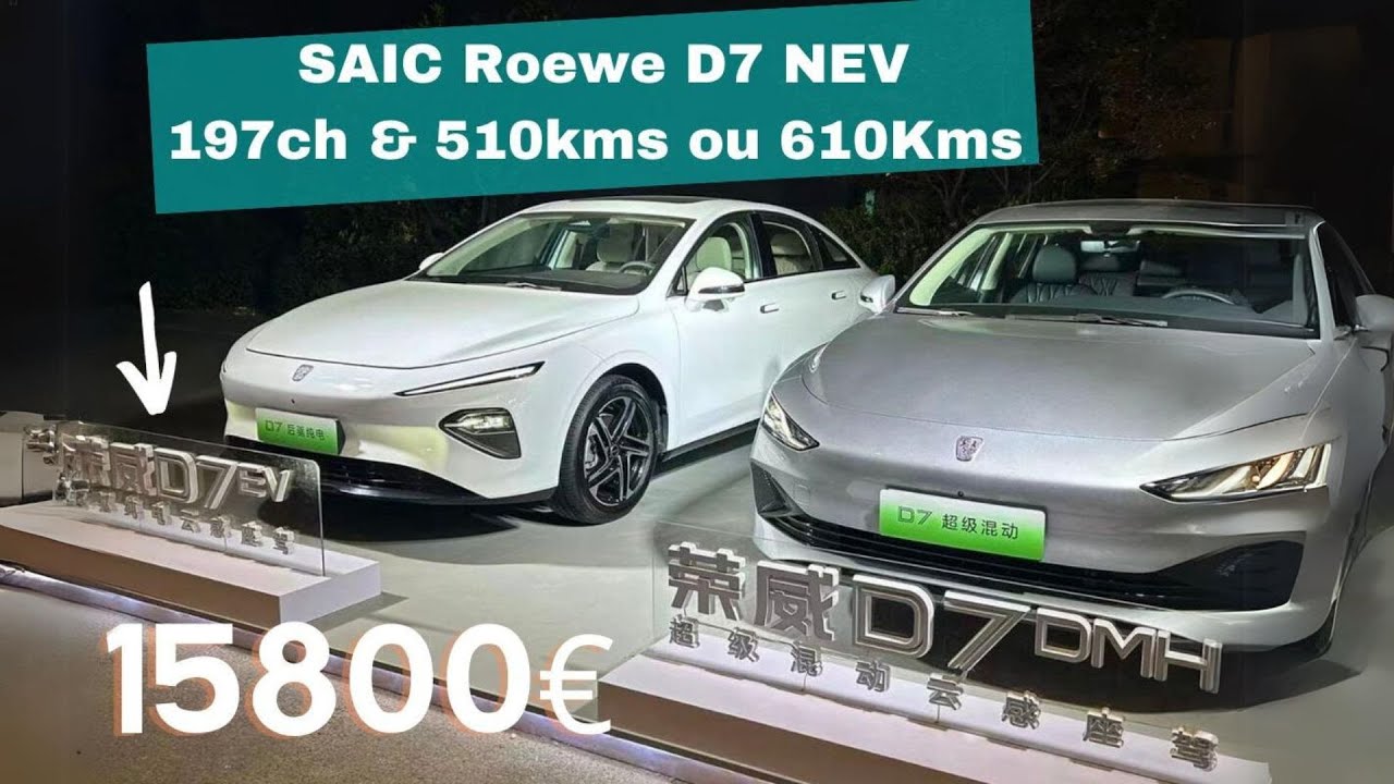 Le Roewe D7 EV à Prix Cassé: la Voiture Ev Chinoise à 15800€, Autonomie et Puissance Révélées!